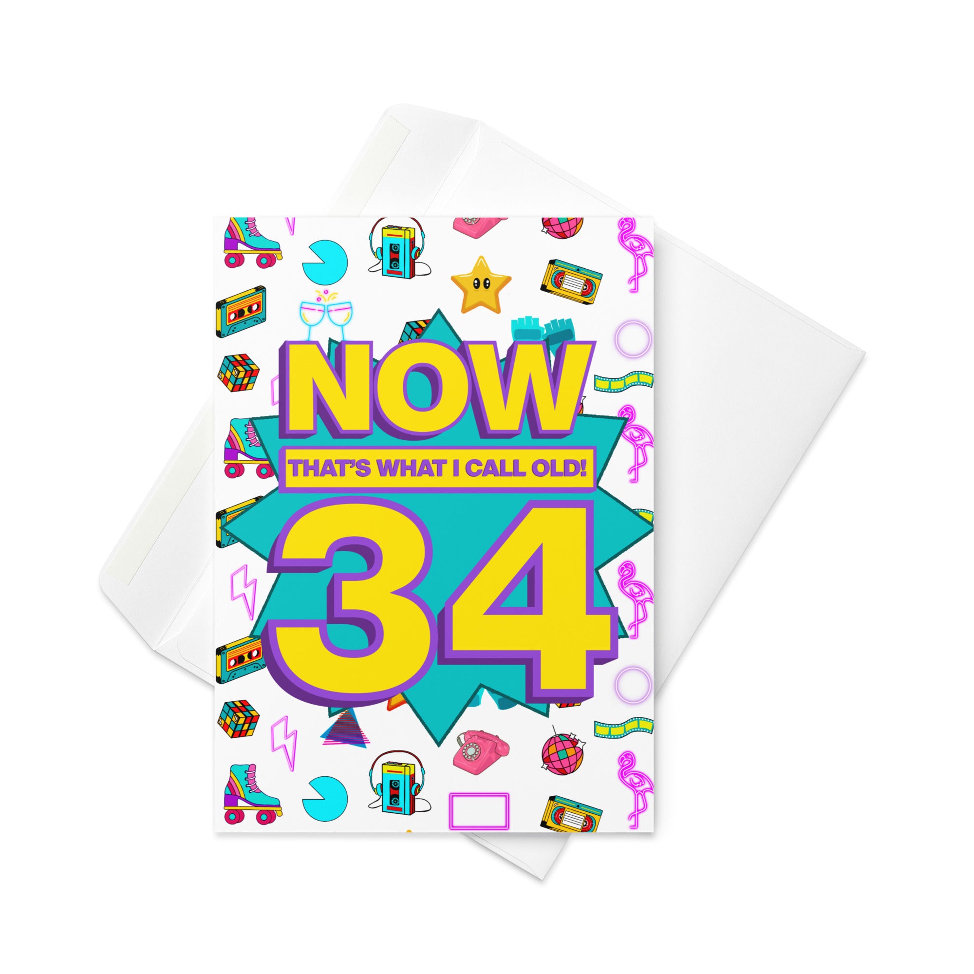 34th Birthday Card | Millennial Memories | 90s Nostalgia – Jessie's Art ...